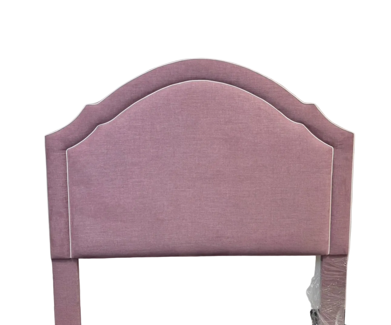 65”H Queen Headboard in Lavender Woven Fabric - White Trim – Headboards ...